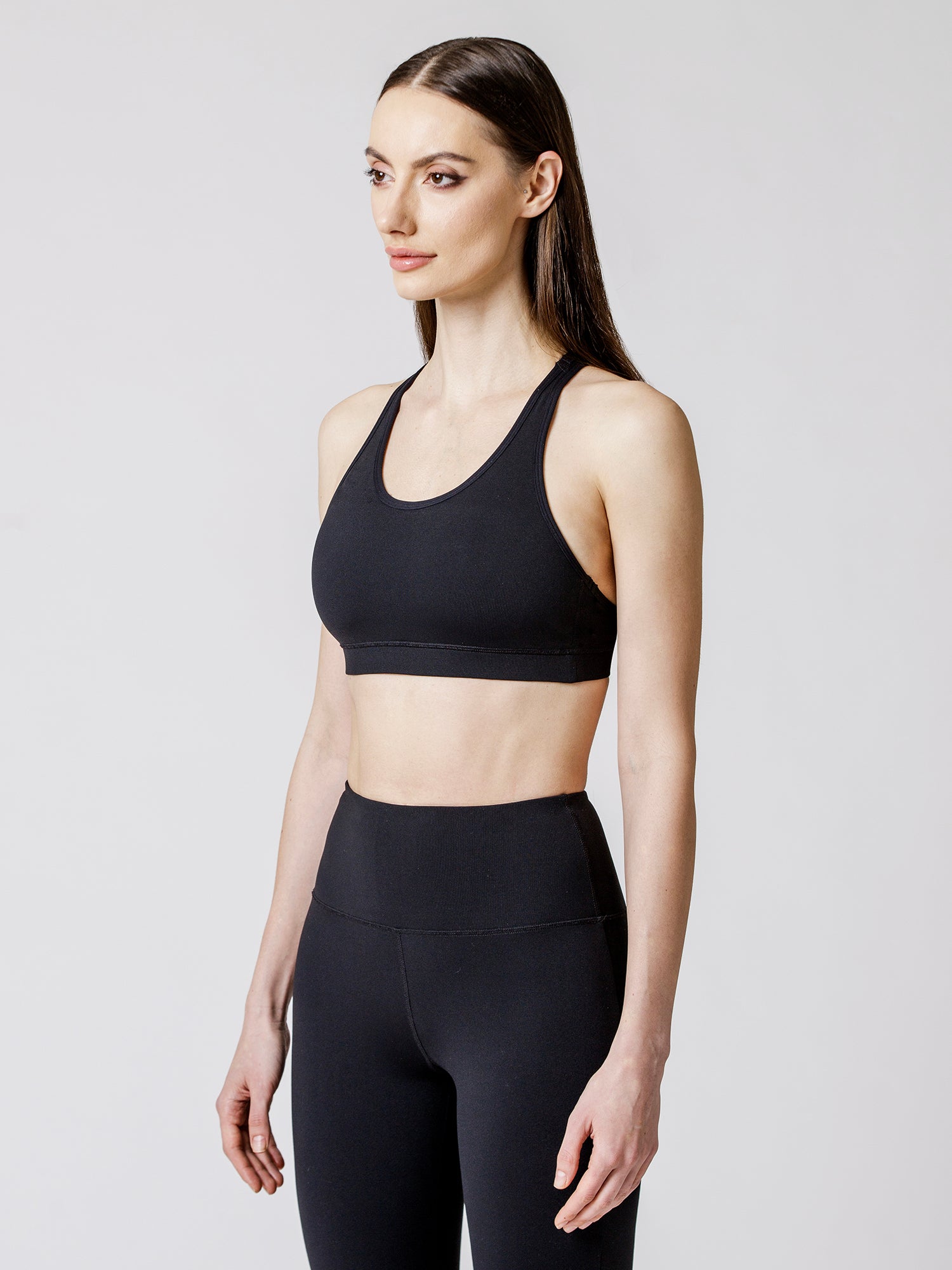 ANGLE BRA, BLACK/BLACK MESH – AUMNIE JAPAN